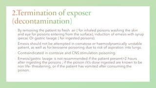 General Principles of treatment of Poisoning | PDF