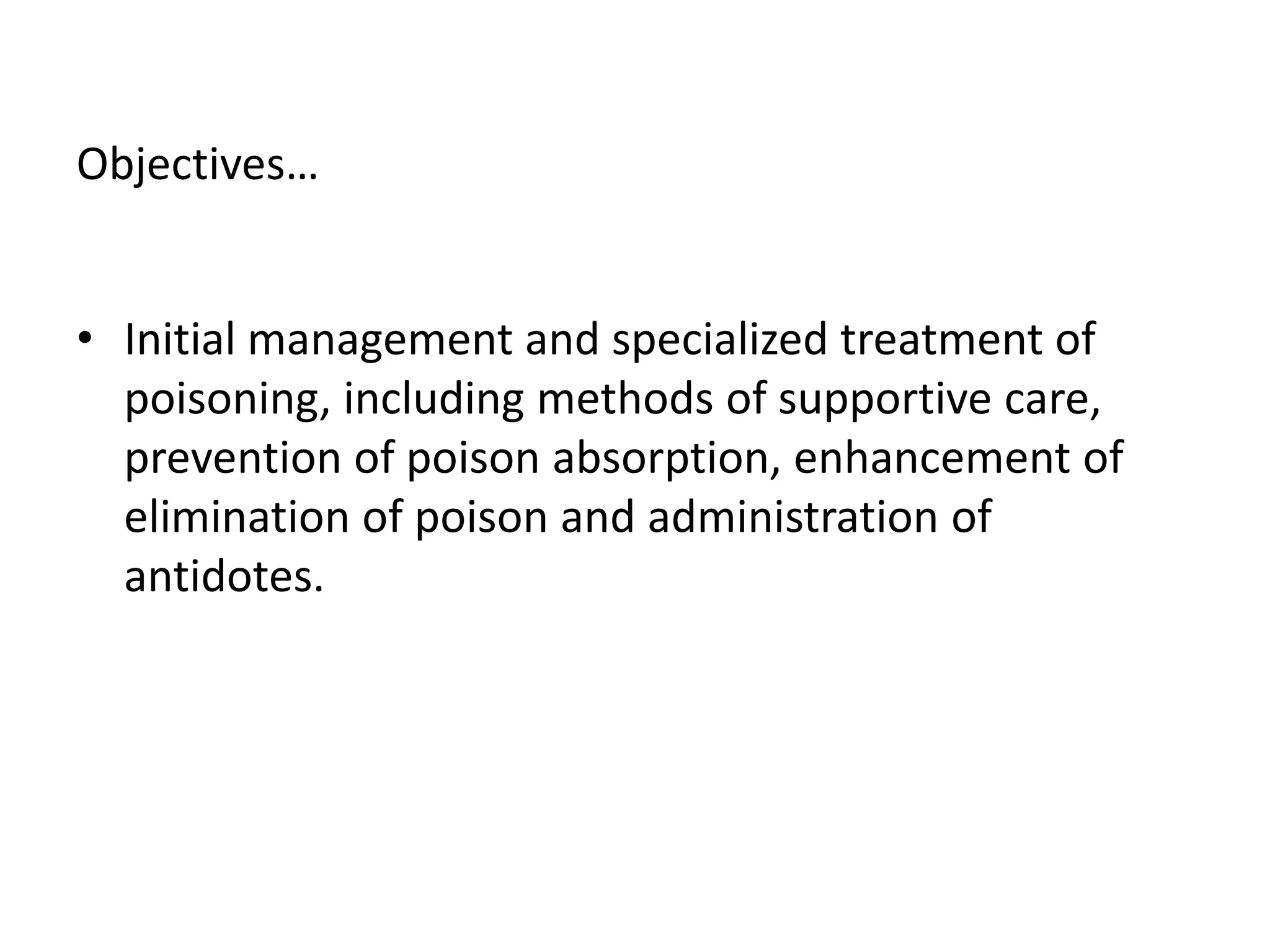 Toxicity and Emergency treatment of poisoning | PPTX