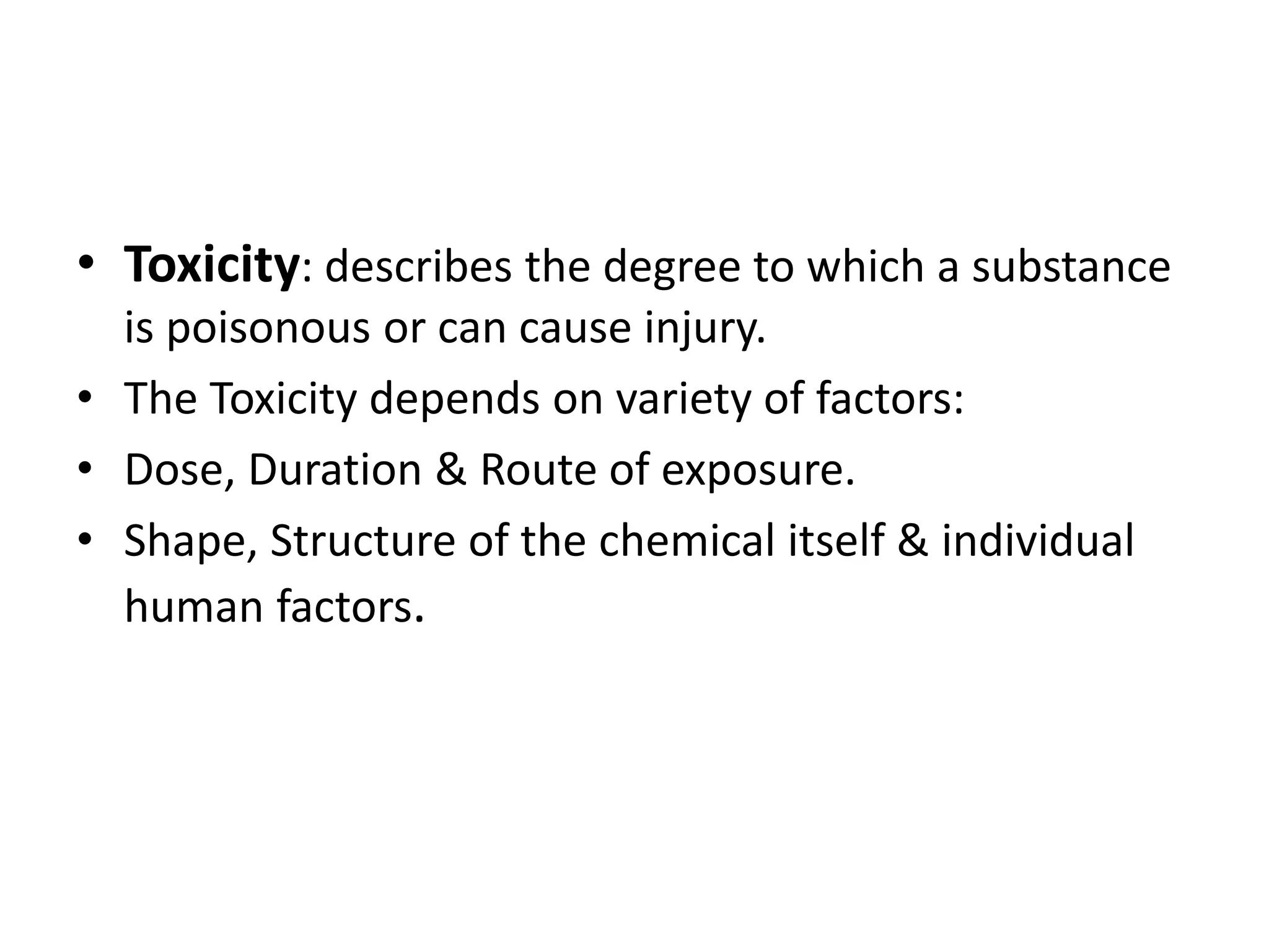 Toxicity and Emergency treatment of poisoning | PPTX | Digestive ...