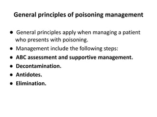 Toxicity and Emergency treatment of poisoning | PPTX