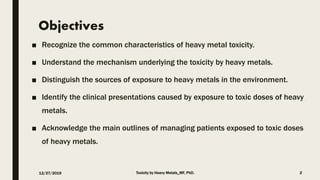 Toxicity by Heavy Metals | PPTX