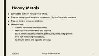 Toxicity by Heavy Metals | PPTX