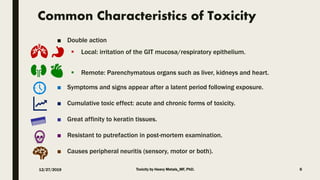 Toxicity by Heavy Metals | PPTX