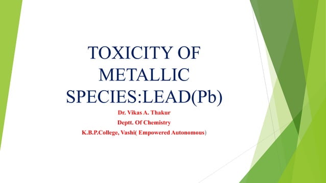 Toxicity of Metallic species of LEAD.pdf