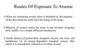 Toxicity of arsenic | PPTX | Science