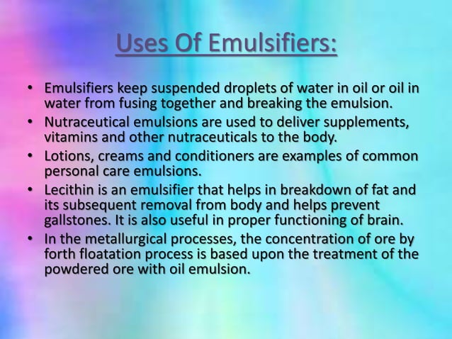Toxicity of Emulsifiers | PPTX | Chemistry | Science