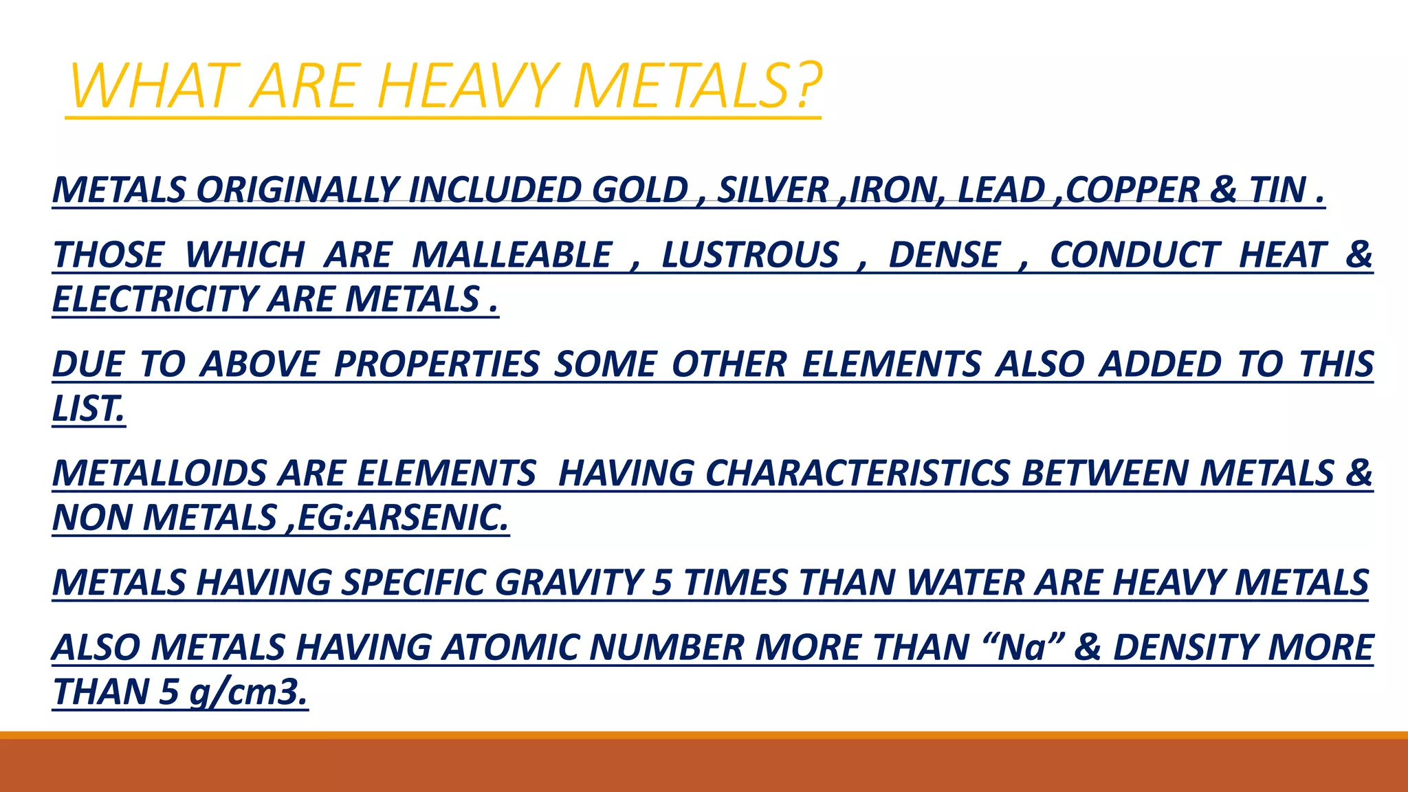 Toxicity of heavy metals | PPTX