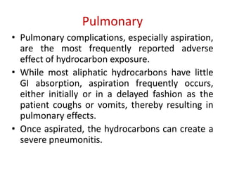 Toxicity of hydrocarbons | PPTX