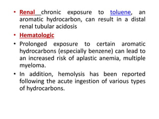 Toxicity of hydrocarbons | PPTX