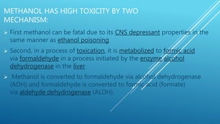 Toxicity of methanol,ethanol ethylene glycol | PPTX