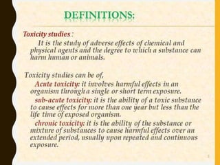 Toxicity studies | PPT