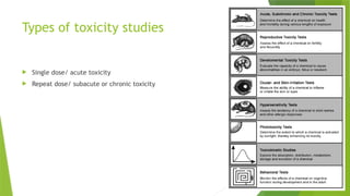 Toxicity studies.pptx and its guidelines | PPTX | Chemistry | Science