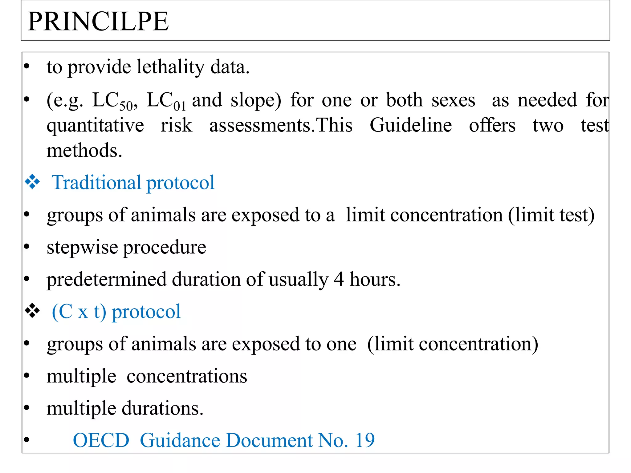 Inhalation Toxicity Studies- OECD guidelines | PPTX