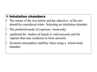 Inhalation Toxicity Studies- OECD guidelines | PPTX