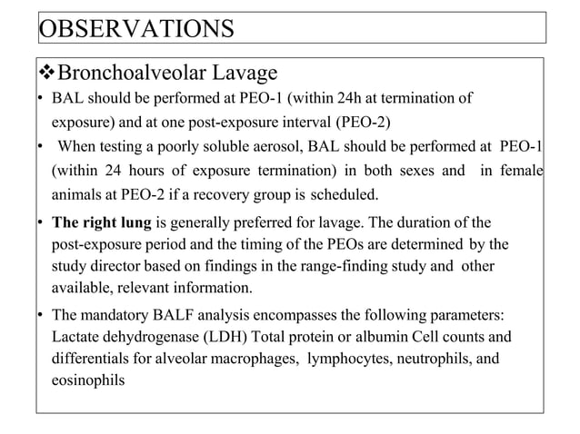 Inhalation Toxicity Studies- OECD guidelines | PPTX | Lung and ...