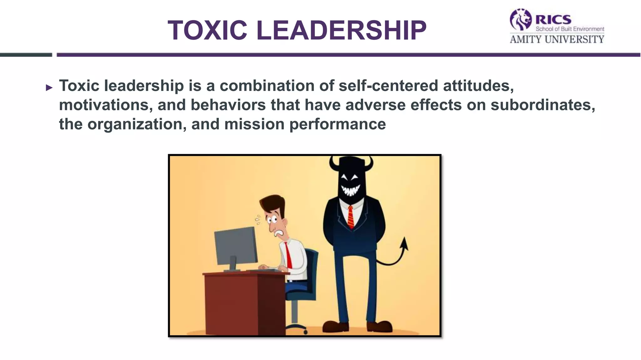 Toxic leadership ppt | PPTX