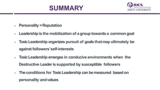 Toxic leadership ppt | PPTX