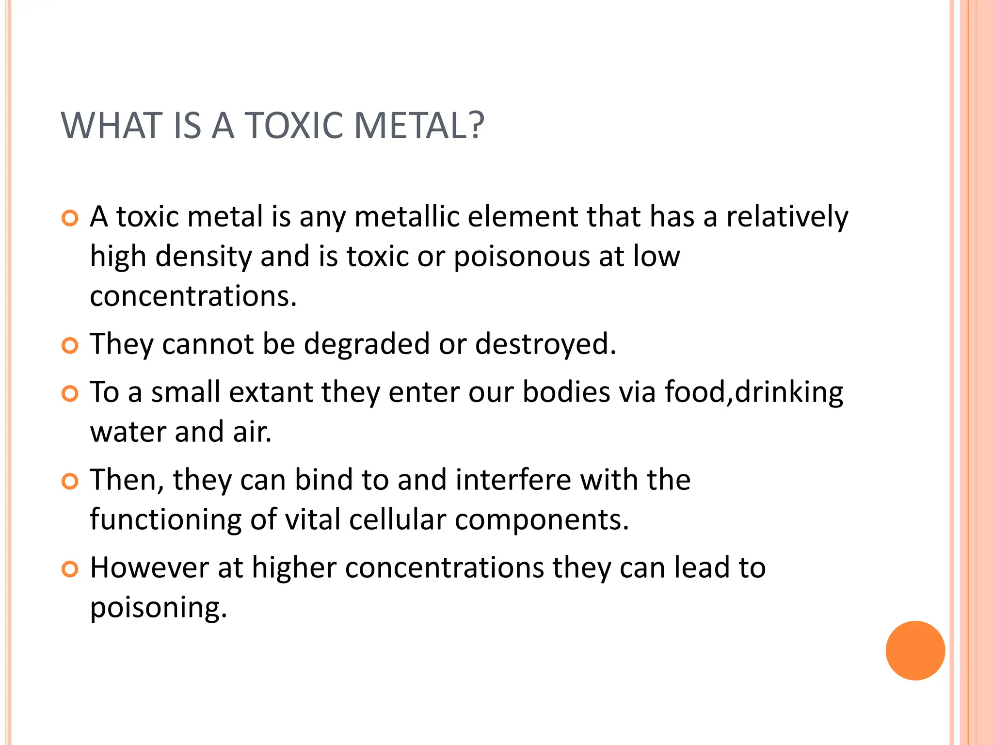 Toxic metals types sources and consequences. | PDF