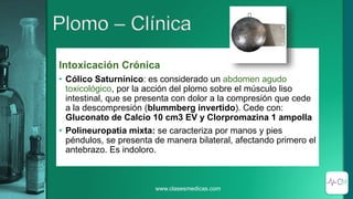 Toxicología Plomo | PPTX