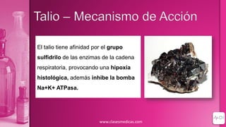 Toxicología Talio | PPTX