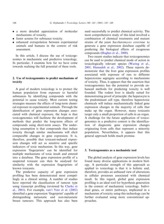 Toxicogenomics review | PDF