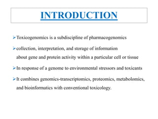 Toxicogenomics | PPTX