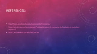 Toxicogenomics: microarray | PPTX