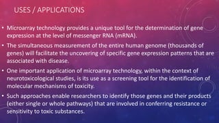 Toxicogenomics: microarray | PPTX
