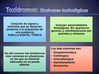 Síndromes Toxicológicos | PPTX