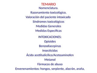 TOXICOLOGIA para el Enarm y poder entender sus conceptos | PPTX