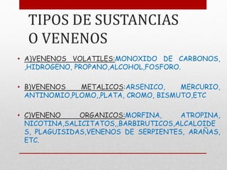 Toxicologia y quimica forence | PPTX