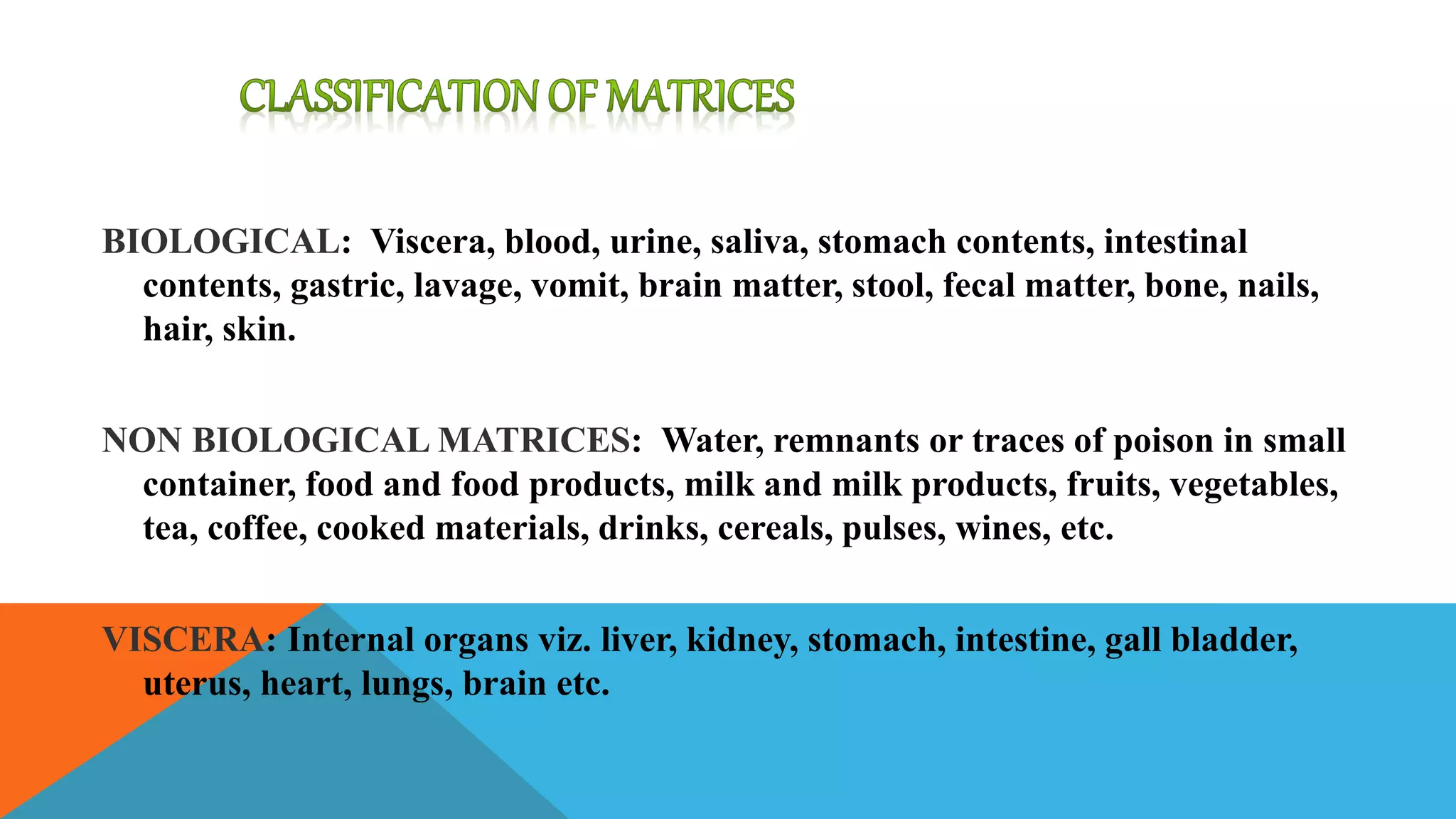 Toxicological analysis of visceral sample | PPTX