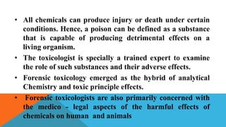 Toxicological analysis of visceral sample | PPTX