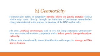 Toxicological approach for drug discovery | PPT