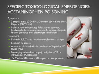 Toxicological emergencies ppt | PPTX