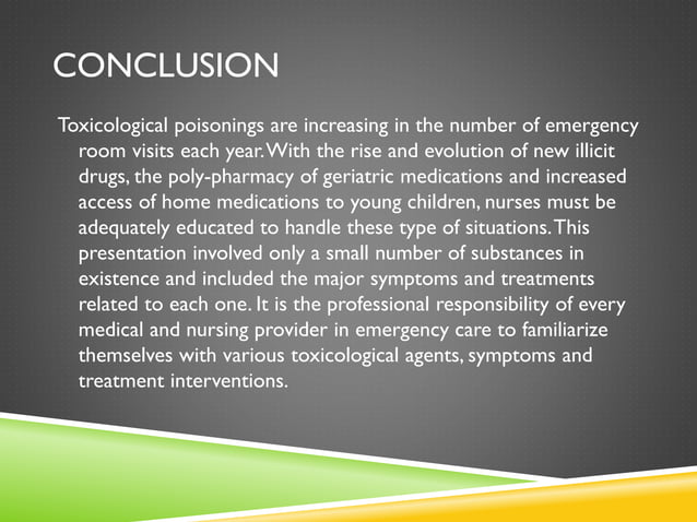 Toxicological emergencies ppt | PPTX