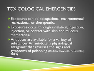 Toxicological emergencies ppt | PPTX