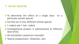 Toxicological studies and bioequivalence | PPTX | Chemistry | Science