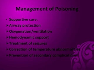 Toxicology, General Managment and Role of Pharmacist | PPTX