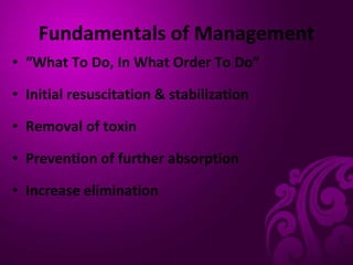 General management of Toxicology | PPTX