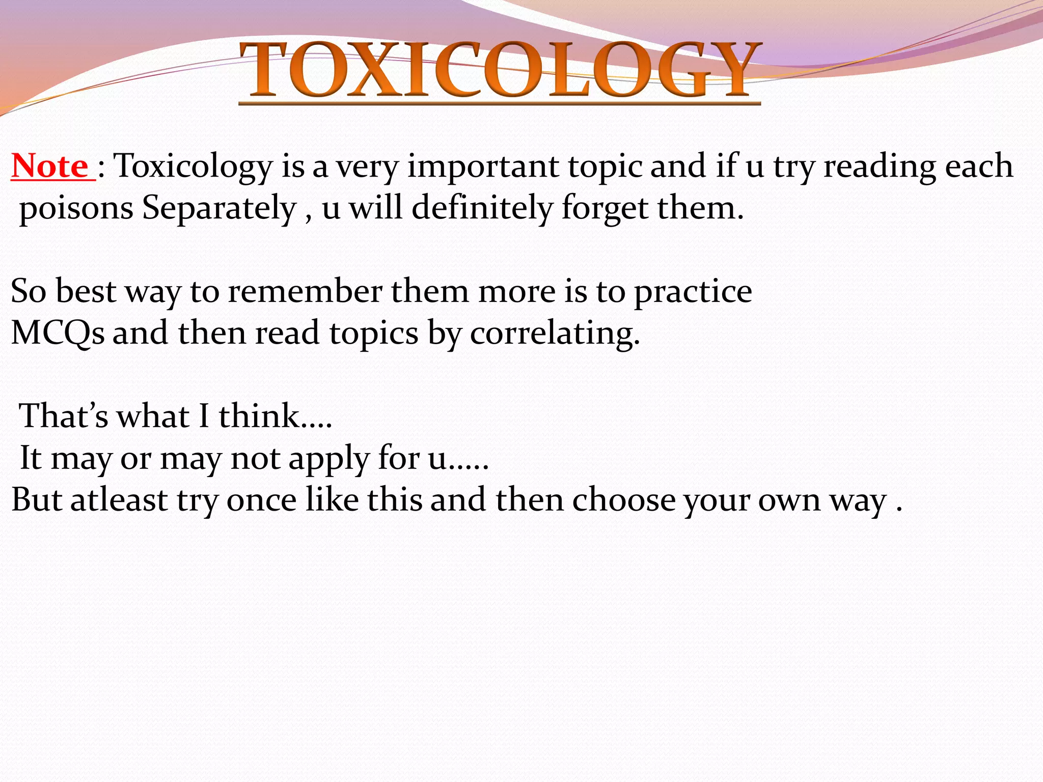Toxicology | PDF