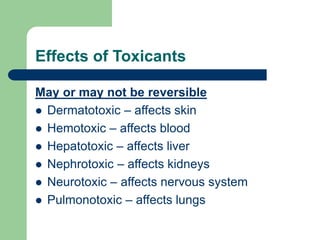 Toxicology | PPTX