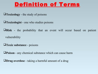 Drug Overdose and its Management - Antidotes | PPT