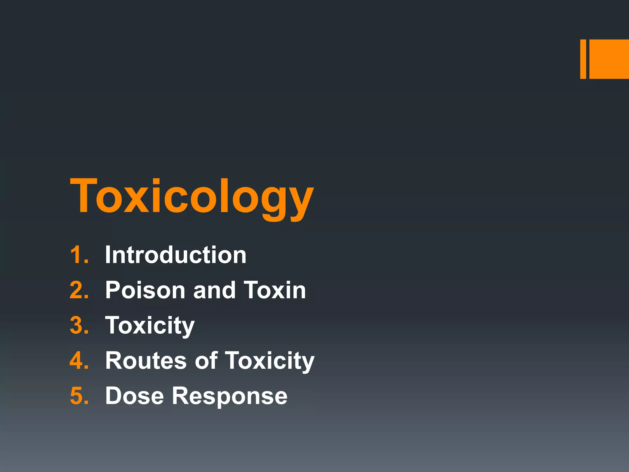 Toxicology | PPTX
