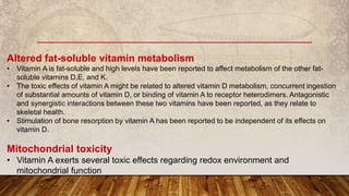 Health Hazards of Hypervitaminosis ( Vitamin A) | PPTX