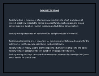 Introduction to toxicology | DOCX