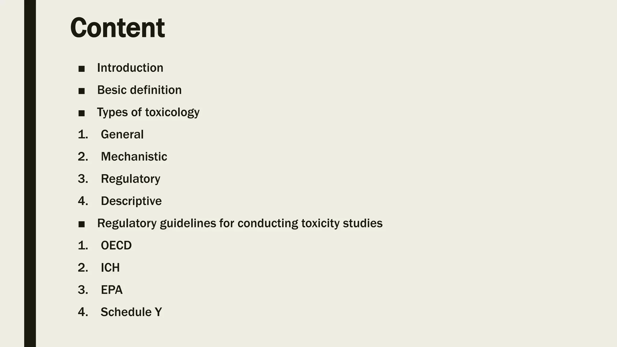 Toxicology & Regulatory Guidelines for Conducting Toxicity Study | PPTX