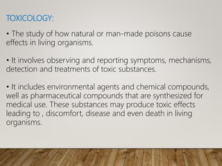 Toxicology.pptx | Chemistry | Science