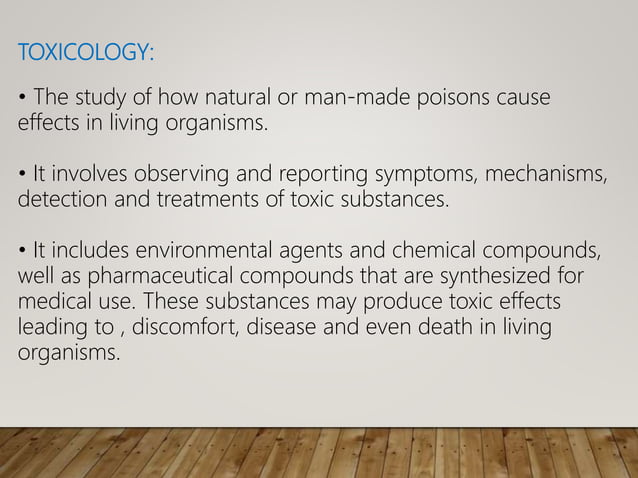 Toxicology.pptx | Chemistry | Science