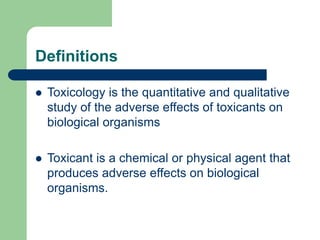 Toxicology.ppt | Lung and Respiratory Health | Diseases and Conditions